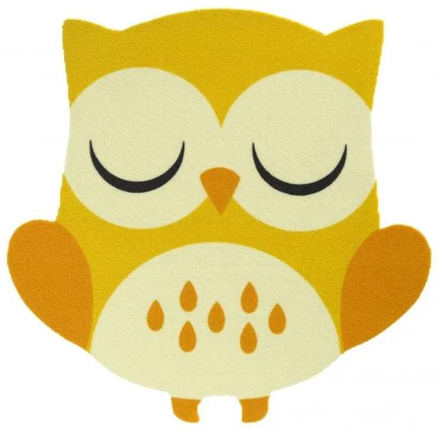 Vopi | Dětský koberec 750 Njoy 255 owl yellow - Njoy owl žlutý