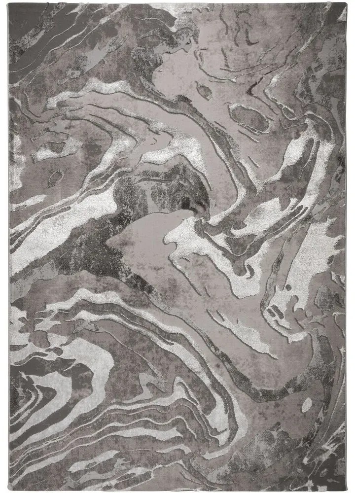 Flair Rugs koberce Kusový koberec Eris Marbled Silver - 120x170 cm