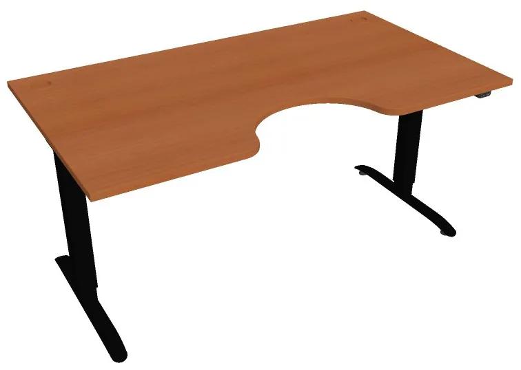 Hobis Motion Elektr. nastavitelný stůl 160x90 - HOBIS ERGO MOTION MSE 2 1600 Dekor stolové desky: třešeň, Barva kovové podnože: černá