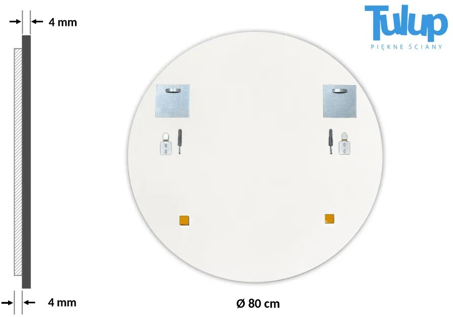 Kulaté koupelnové zrcadlo bílý rám fi 70 cm