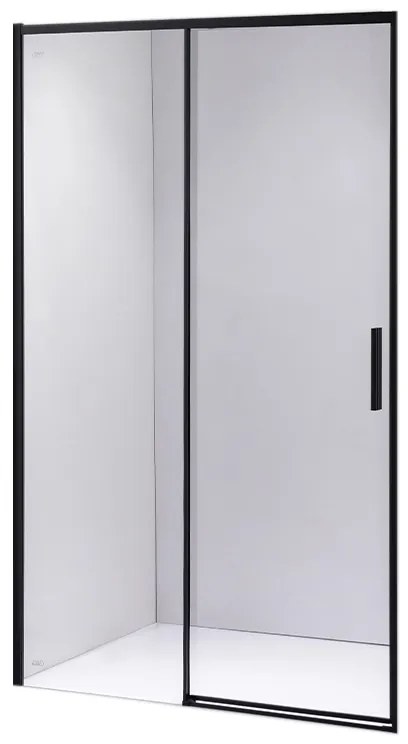 BPS-koupelny Posuvné sprchové dveře PD-NOB HYD-5173 120 cm černá/transparent pro instalaci do niky - bez vaničky