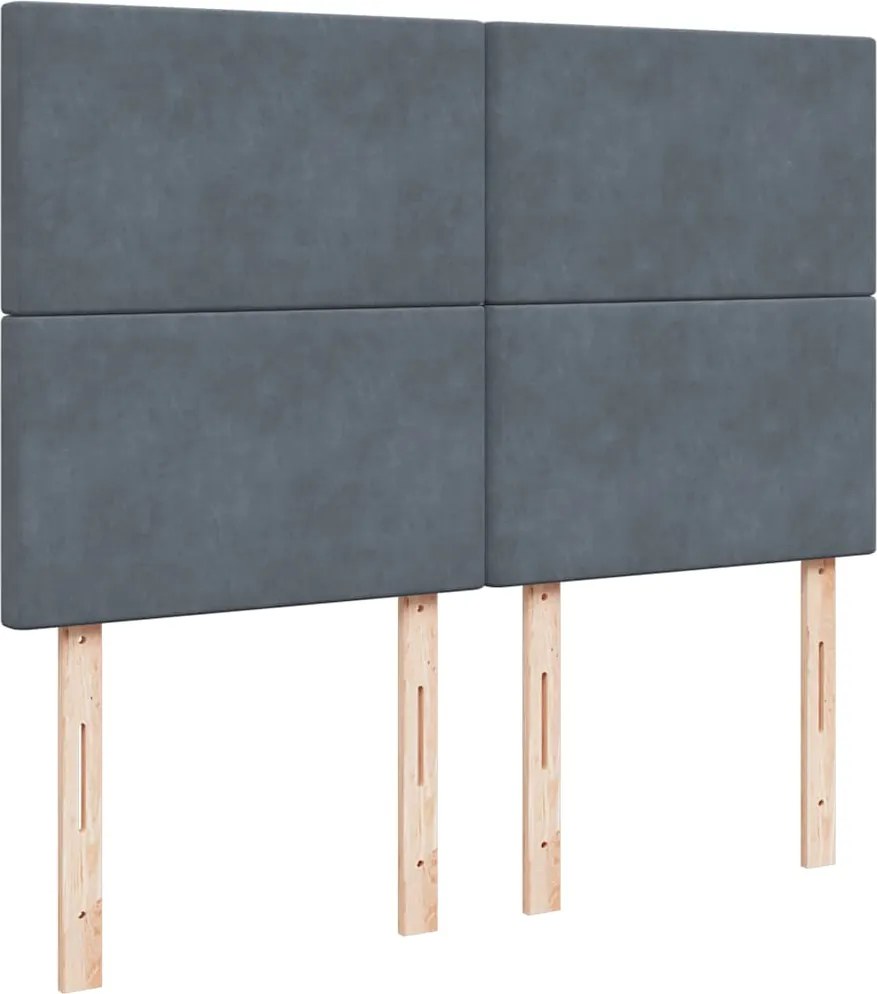 Box spring postel s matrací tmavě šedá 160x200 cm samet 3292377