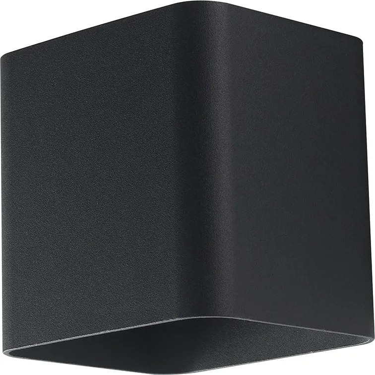 FAN LED-W-BIOME NERO Venkovní nástěnné svítidlo LED BIOME černá hliník 2x3,5W 840 lm 4000K IP54 9,5x11 cm - FANEUROPE