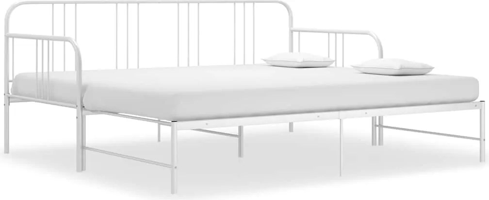 Rám vysouvací postele/pohovky bílý kovový 90 x 200 cm 324753