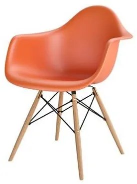 Jídelní židle P018W PP inspirovaná DAW oranžová 