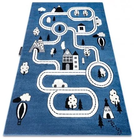 koberec PETIT MĚSTO, ULICE, modrý velikost 200x290 cm | krásné koberce cz