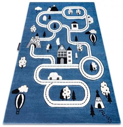 koberec PETIT MĚSTO, ULICE, modrý velikost 240x330 cm | krásné koberce cz
