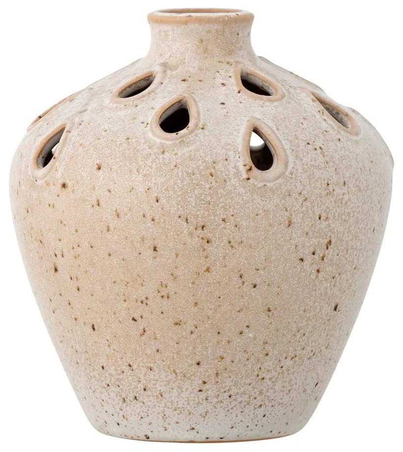 Béžová váza z kameniny (výška 15 cm) Minel – Bloomingville