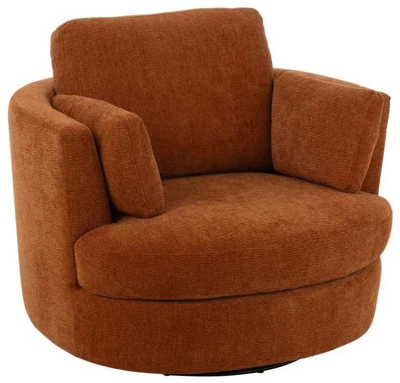 Červenooranžové relaxační křeslo Swivel - 100*109*89cm