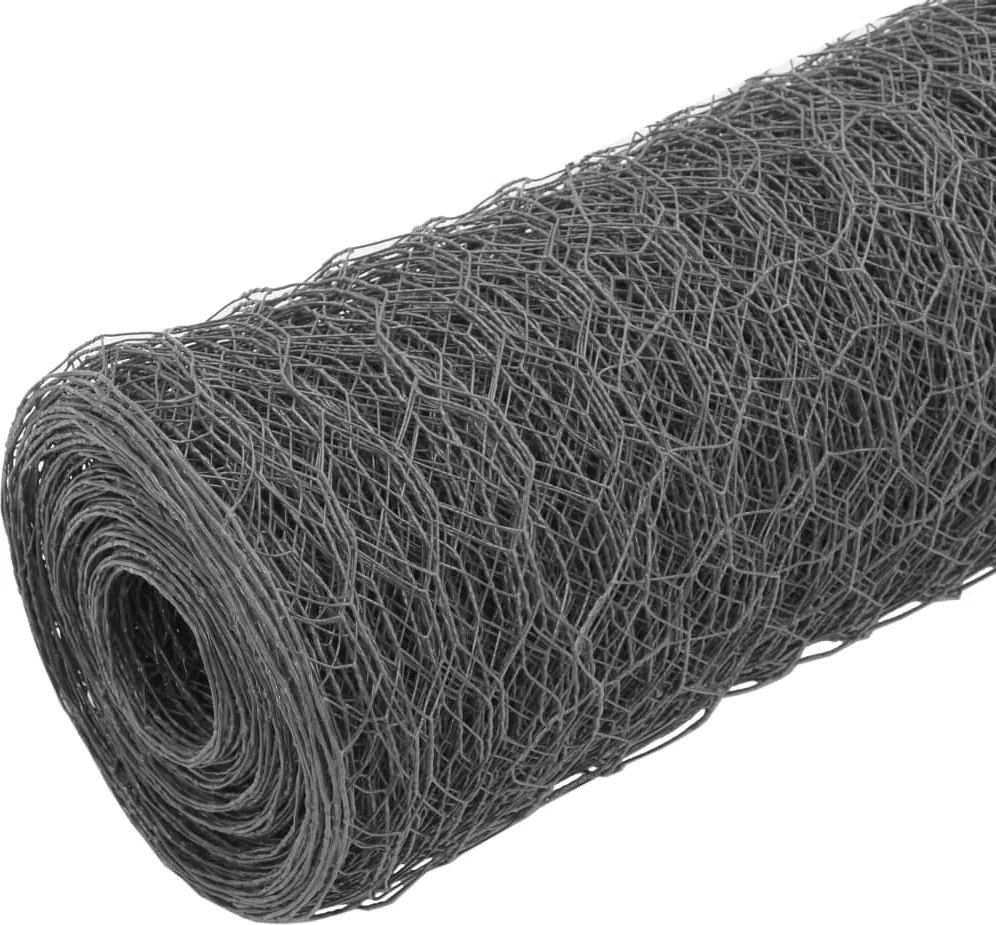 Pletivo ke kurníku ocel PVC vrstva 25 x 0,5 m šedé 143275
