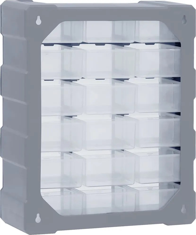 Organizér s 18 středně velkými zásuvkami 38 x 16 x 47 cm 149598