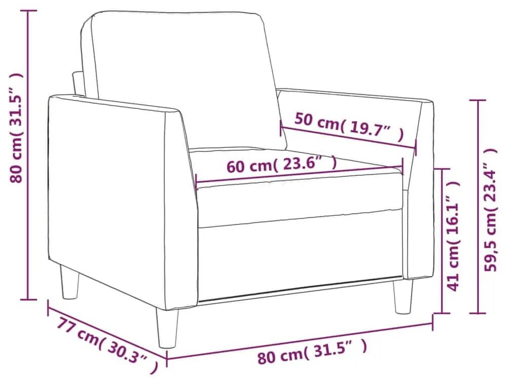 Petromila Křeslo černé 60 cm umělá kůže