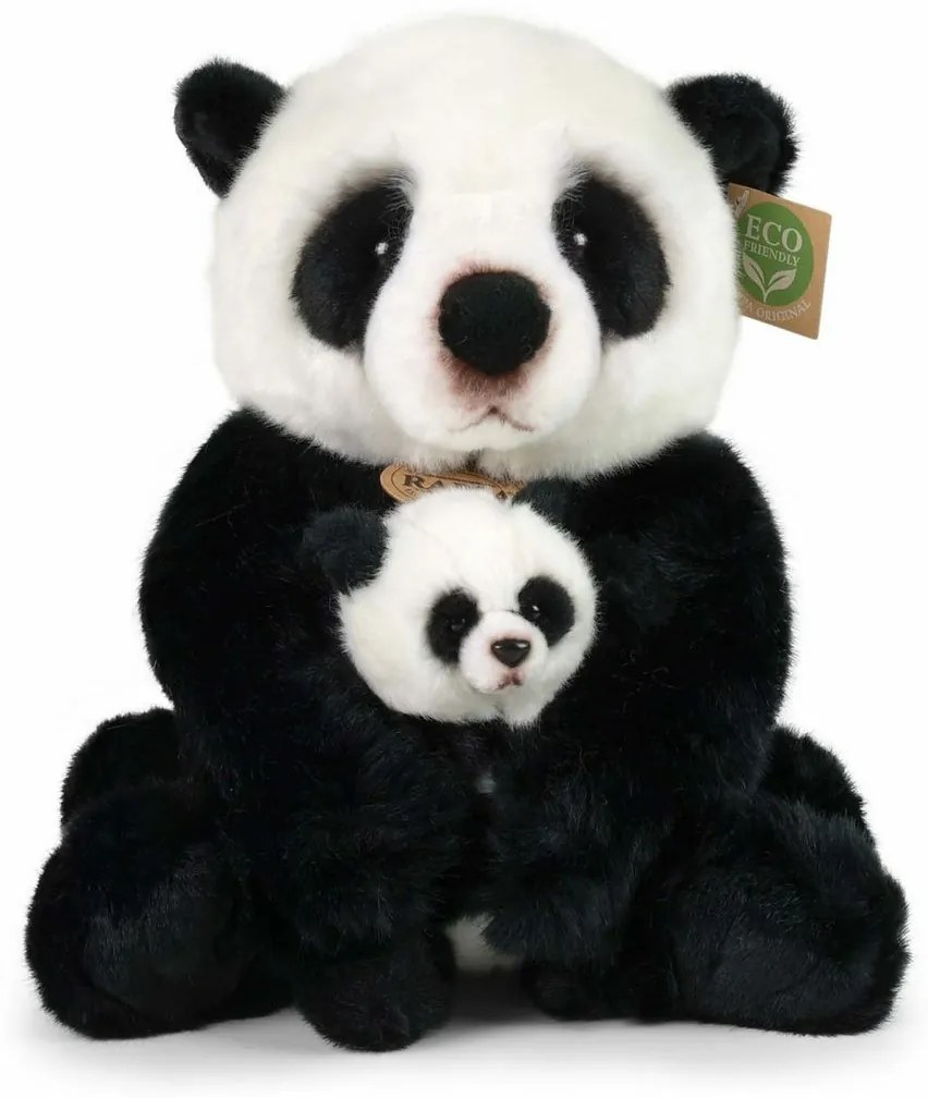 Rappa Plyšová panda s mládětem 27 cm ECO-FRIENDLY