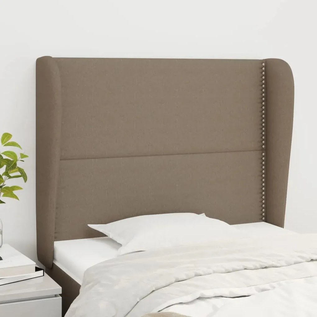 Čelo Postele Typu Ušák Textil Taupe 103 x 23 x 118/128 cm