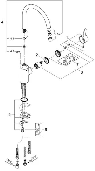 GROHE 31180000 - Dřezová baterie EUROSMART COSMOPOLITAN lesklý chrom