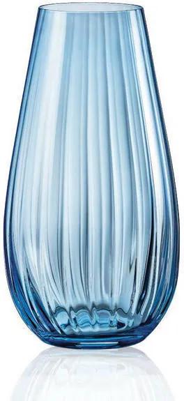 Bohemia Crystal barevná váza Waterfall - modrá | BIANO