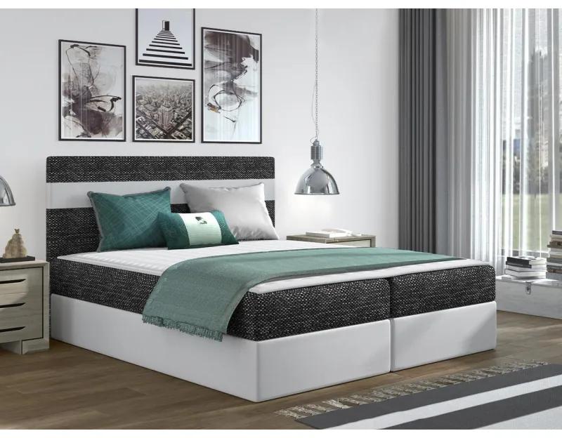 Kontinentální postel Poskocz, Rozměr postele: 180 x 200 cm, Potah: Lawa 05 + ekokůže Soft 017