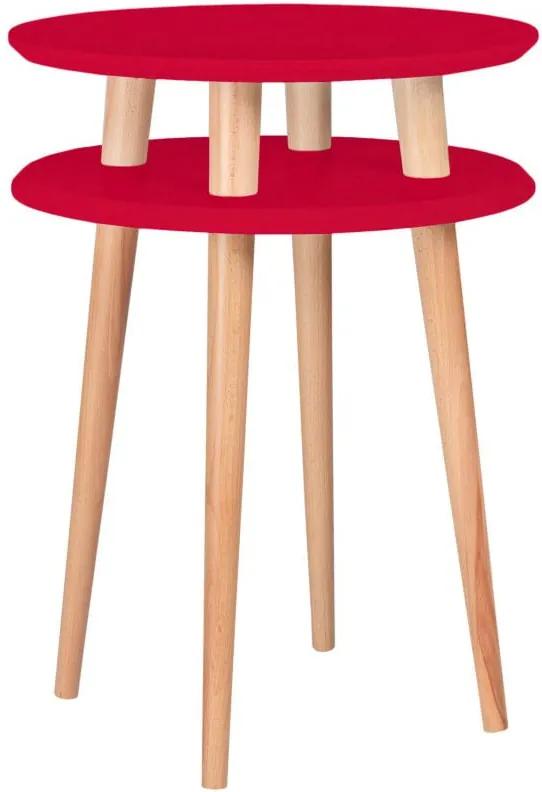 Červený odkládací stolek Ragaba Ufo, ⌀ 45 cm