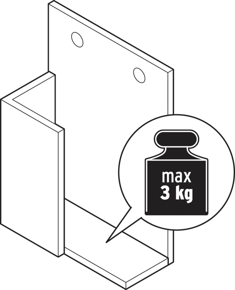 Tchibo - Sada 3 polic z masivního dřeva - barva: hnědá