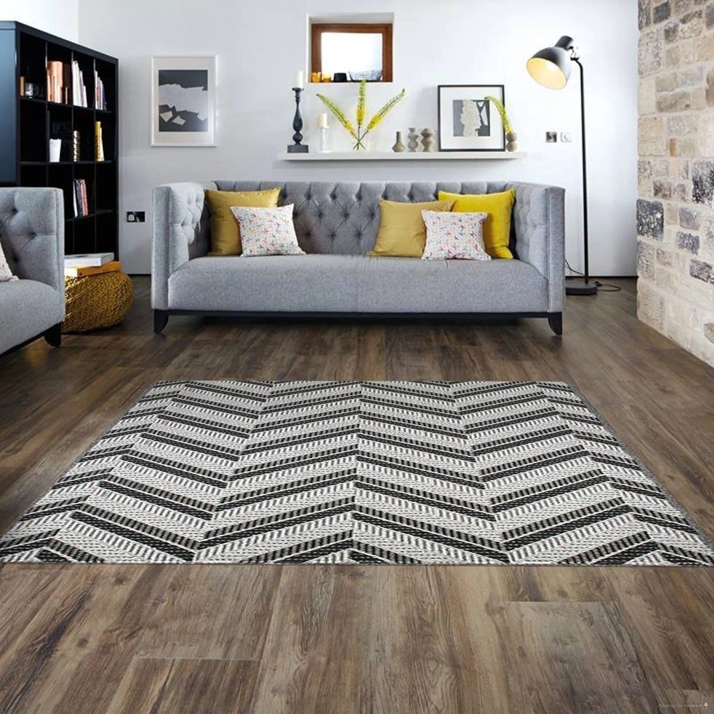 Berfin Dywany, Kusový koberec Lagos 1088 Silver (Grey), 140x190, šedá, chodba / předsíň