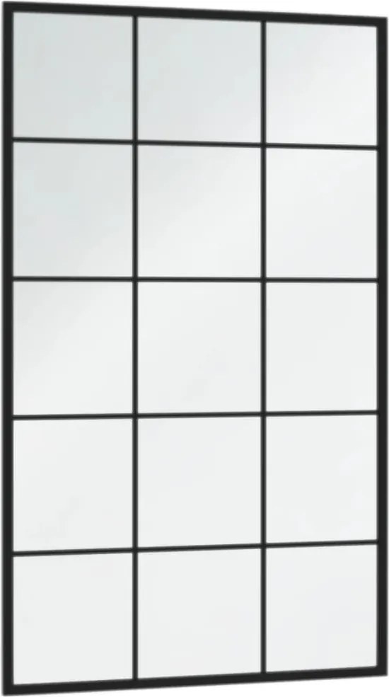 Nástěnná zrcadla 2 ks černá 100 x 60 cm kov 3189035