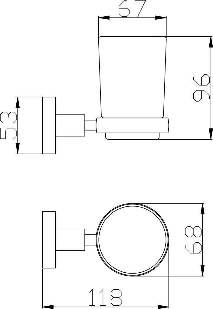 Slezák - RAV Držák kartáčků skleněný COLORADO - , Metal Grey kartáčovaná