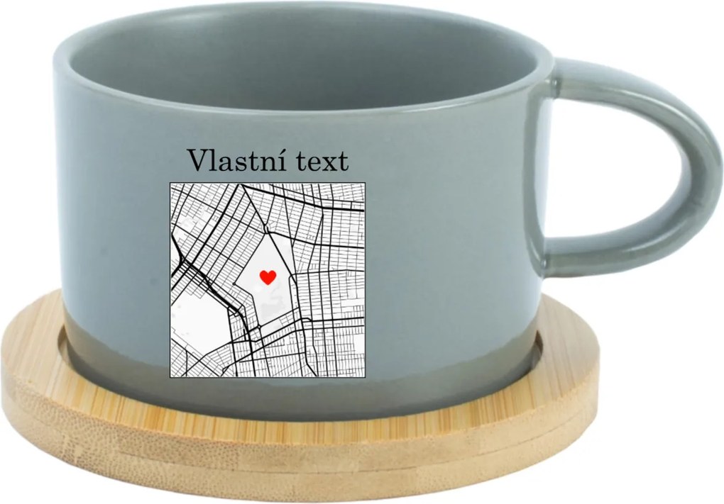 Personalizovaný keramický hrníček "MAKRONKA" s mapou