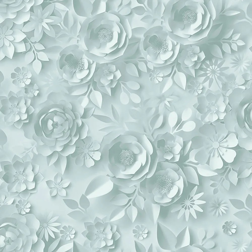 Vliesová květinová zelená tapeta s 3D efektem- M44604, My Kingdom, Ugépa