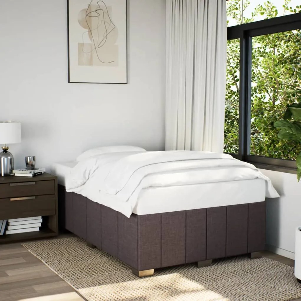 Rám postele bez matrací tmavě šedá 120x190 cm textil 3284821