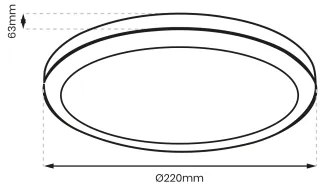 Brilagi - LED Koupelnové stropní svítidlo PERA 18W/230V pr. 22 cm IP65 stříbrná