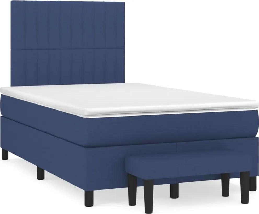 vidaXL Box spring postel s matrací 120x200 cm textil [3136747] Barva: světle šedá
