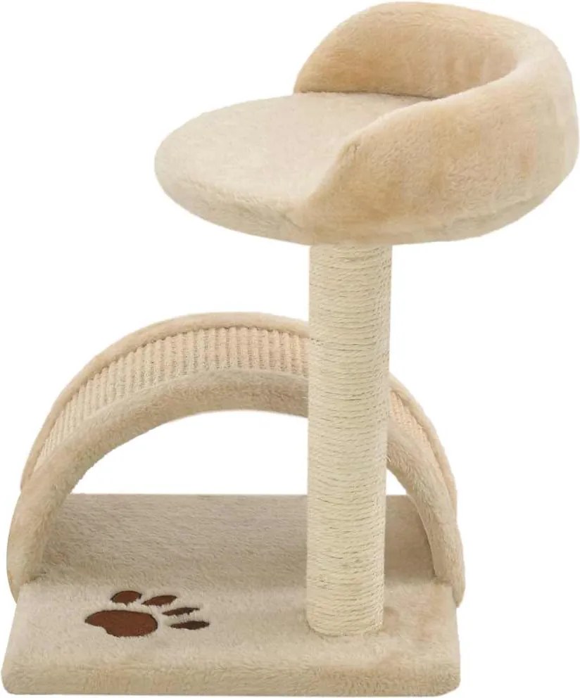 Škrabadlo pro kočky sisalové sloupky 40 cm béžové a hnědé 170544