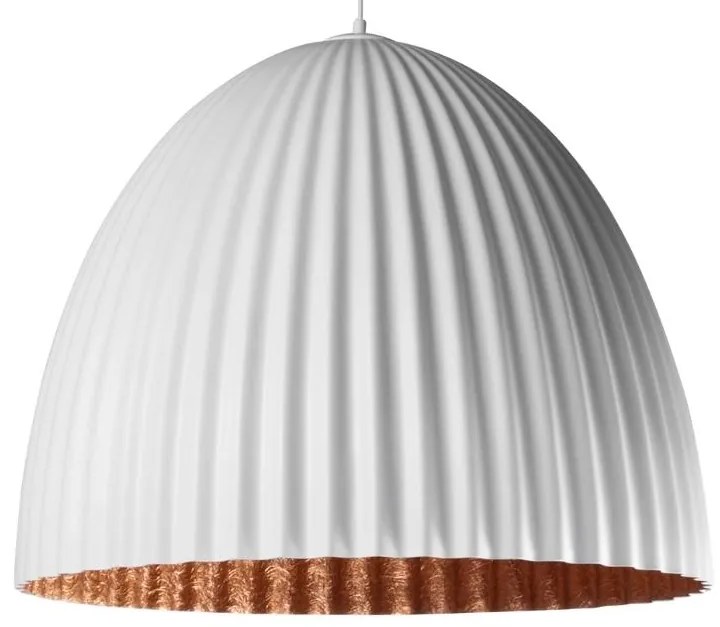 OnaDnes -20% Nordic Design Bílo měděné kovové závěsné světlo Liss 70 cm