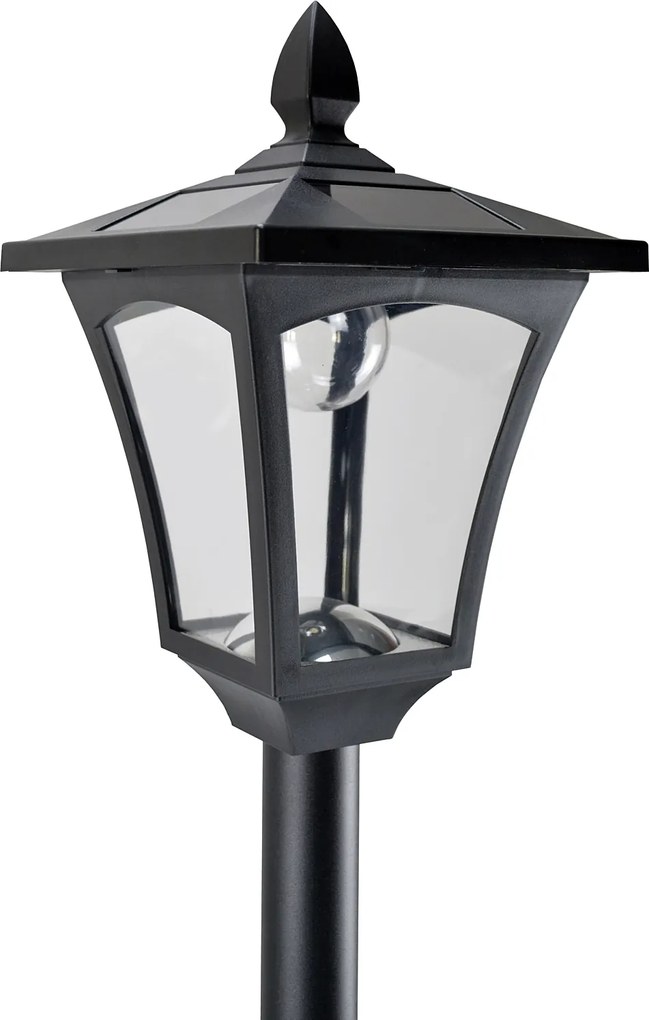 Outsunny Solární zahradní lucerna Lantern Path Light s LED 40 lumenů černá 18 x 160cm