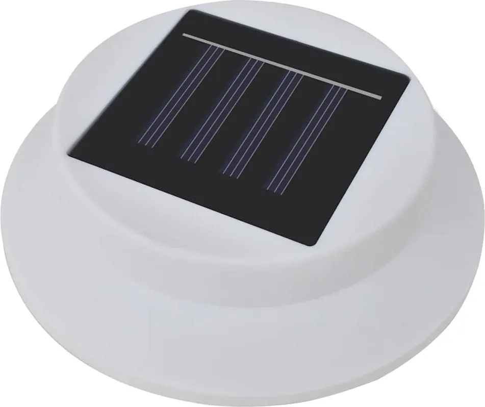 Venkovní solární lampy na plot 12 ks LED bílé 277123