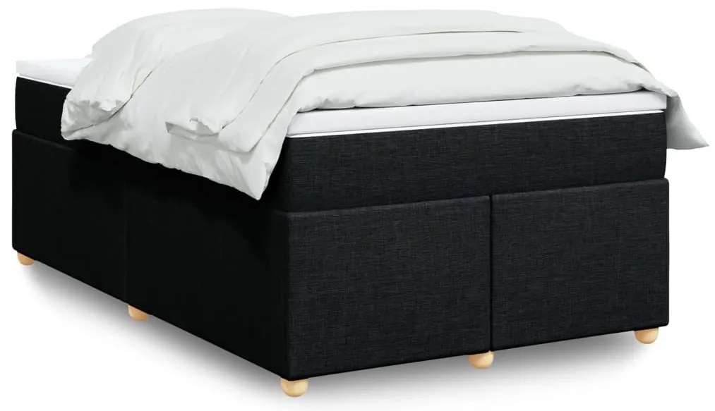 Box spring postel s matrací černá 120x200 cm textil 3285368