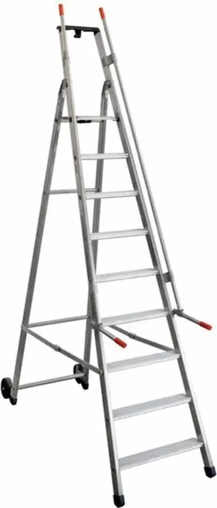 Facal Mayora pojízdné hliníkové schůdky 10 stupňů QM-10A