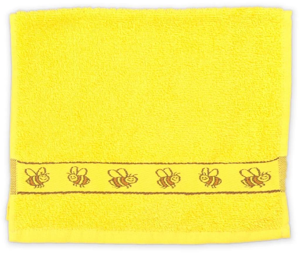 Dětský ručník KIDS žlutý 30x50 cm
