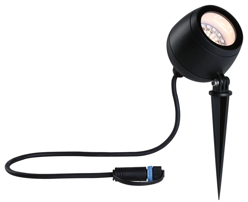 Paulmann 94769 Plug&Shine Kikolo, zahradní reflektor s trnem 6,2W LED RGBW, antracit, IP65, ZigBee