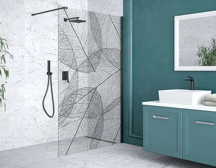 Besco Sprchový kout Walk-In LEAFY 100 (110, 120), výška 200 cm - bez vaničky Rozměry (cm): šířka: 100