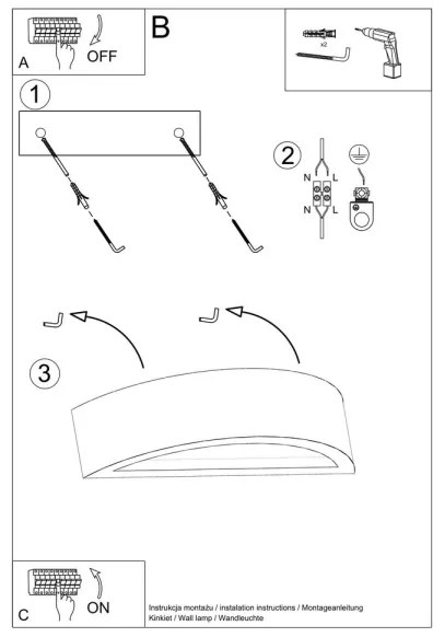 Sollux SL.0994 - Nástěnné svítidlo ATENA 1xE27/60W/230V beton