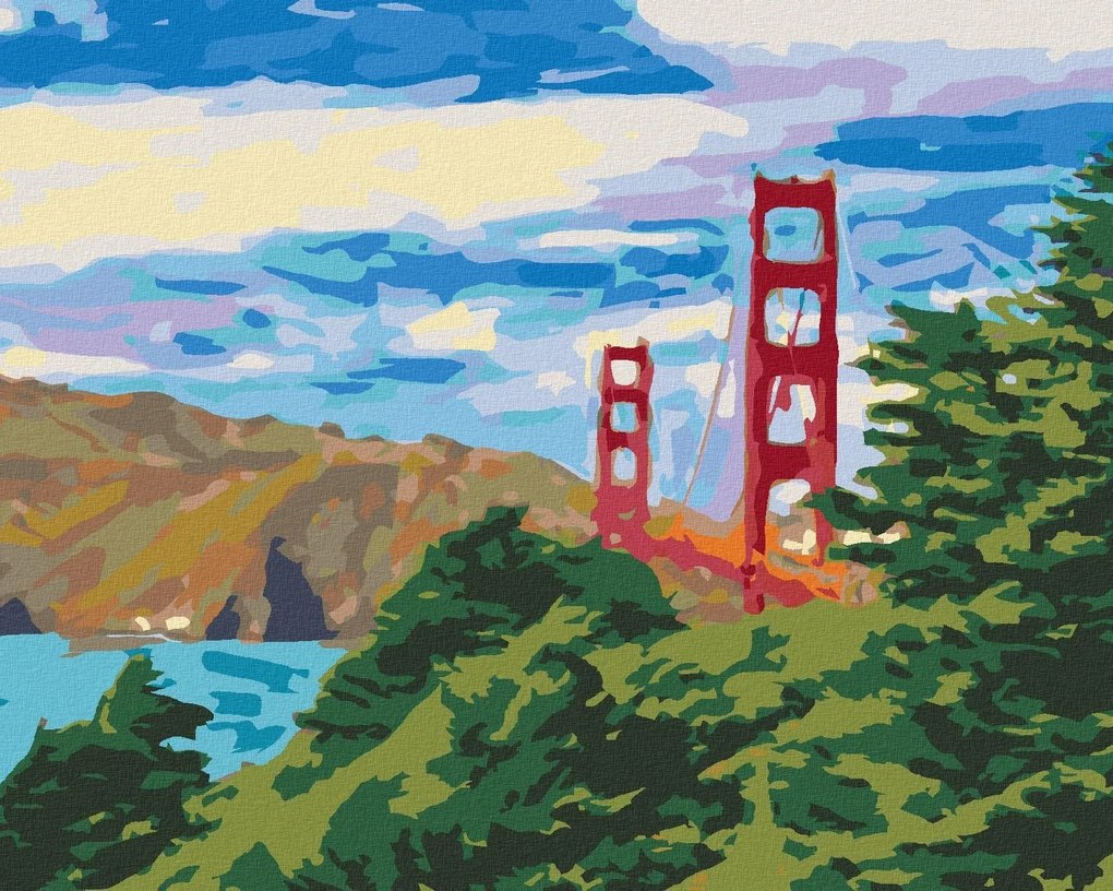 zuty zuty - malování podle čísel - san francisco, 80x100 cm, plátno