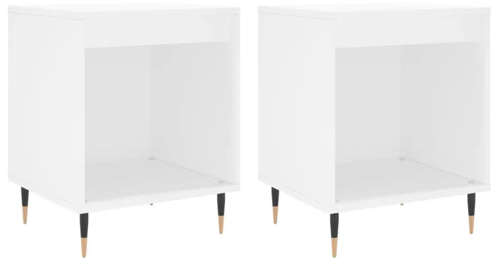 vidaXL Noční stolky 2 ks bílé 40 x 35 x 50 cm kompozitní dřevo