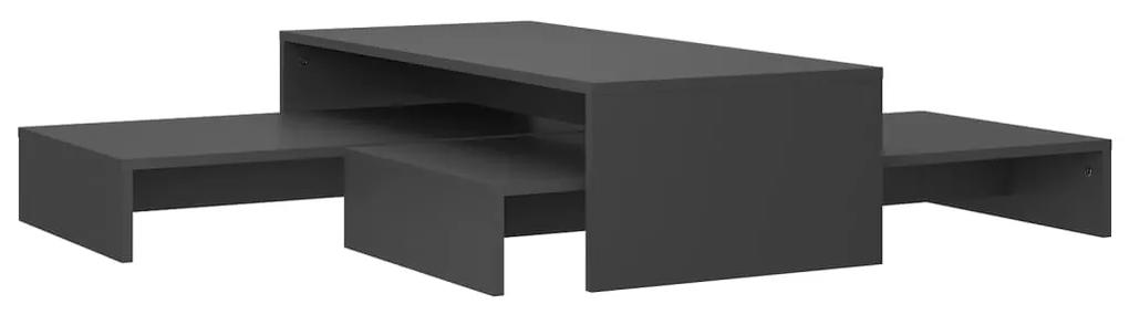 vidaXL Sada konferenčních stolků šedá 100 x 100 x 26,5 cm dřevotříska