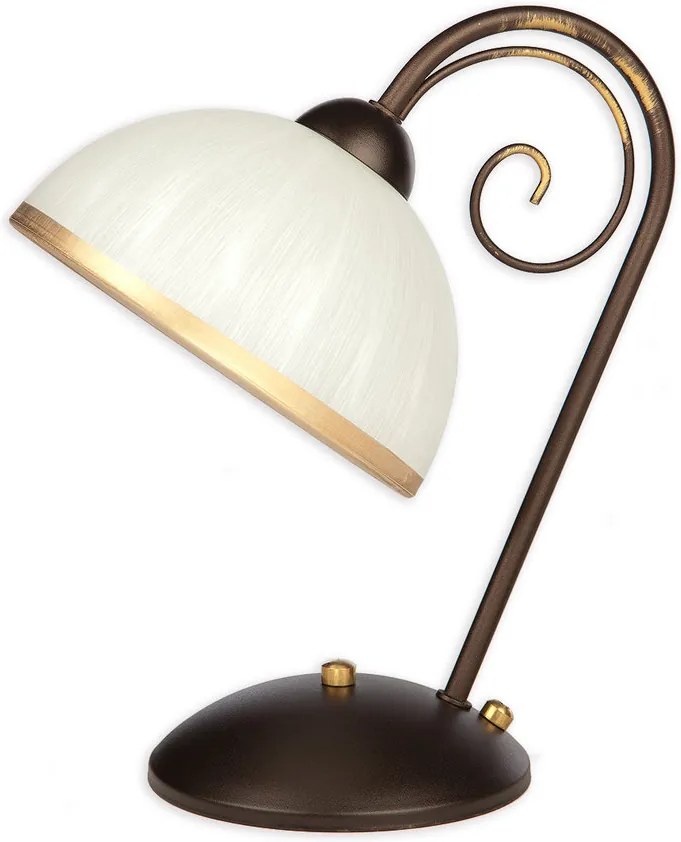 Lemir Meda O1698RW Stolní Lampy wenge bílá 1 x E27 max. 60W 16 x 27 x 31 cm