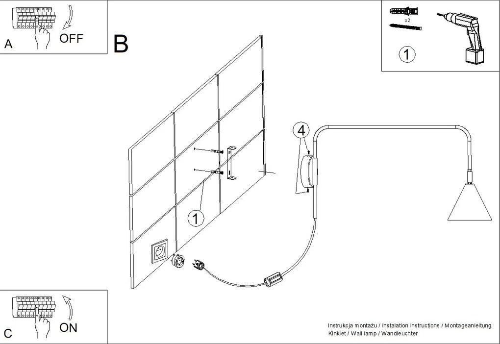 Sollux Lighting Nástěnné svítidlo NOX šalvějové