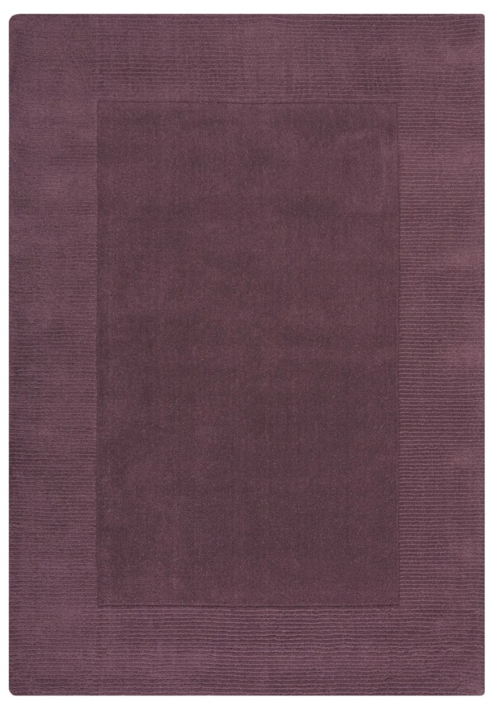 Flair Rugs koberce Kusový ručně tkaný koberec Tuscany Textured Wool Border Purple - 120x170 cm