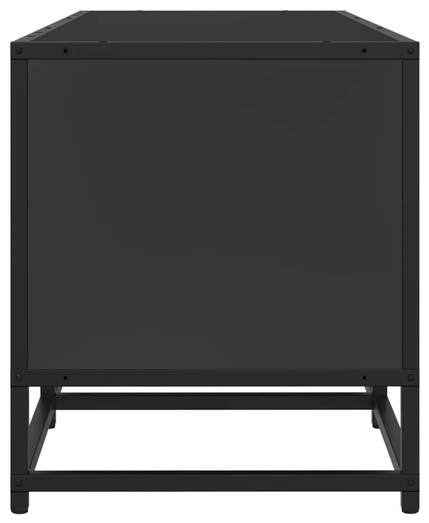 TV skříňka černá 100 x 35 x 41 cm kompozitní dřevo a kov