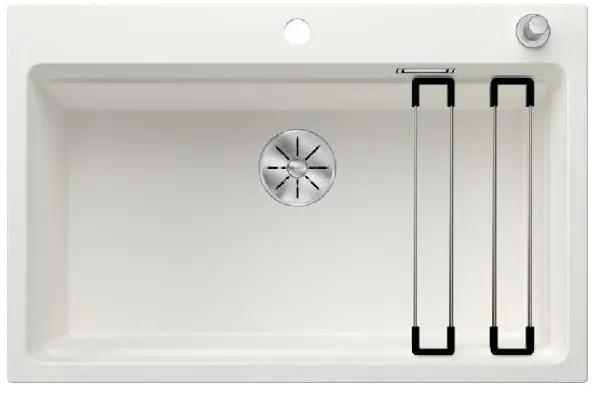 Blanco Etagon 8 - Silgranitový dřez, 780x510 mm, s ovládáním odtoku a příslušenstvím, InFino, bílá 525181
