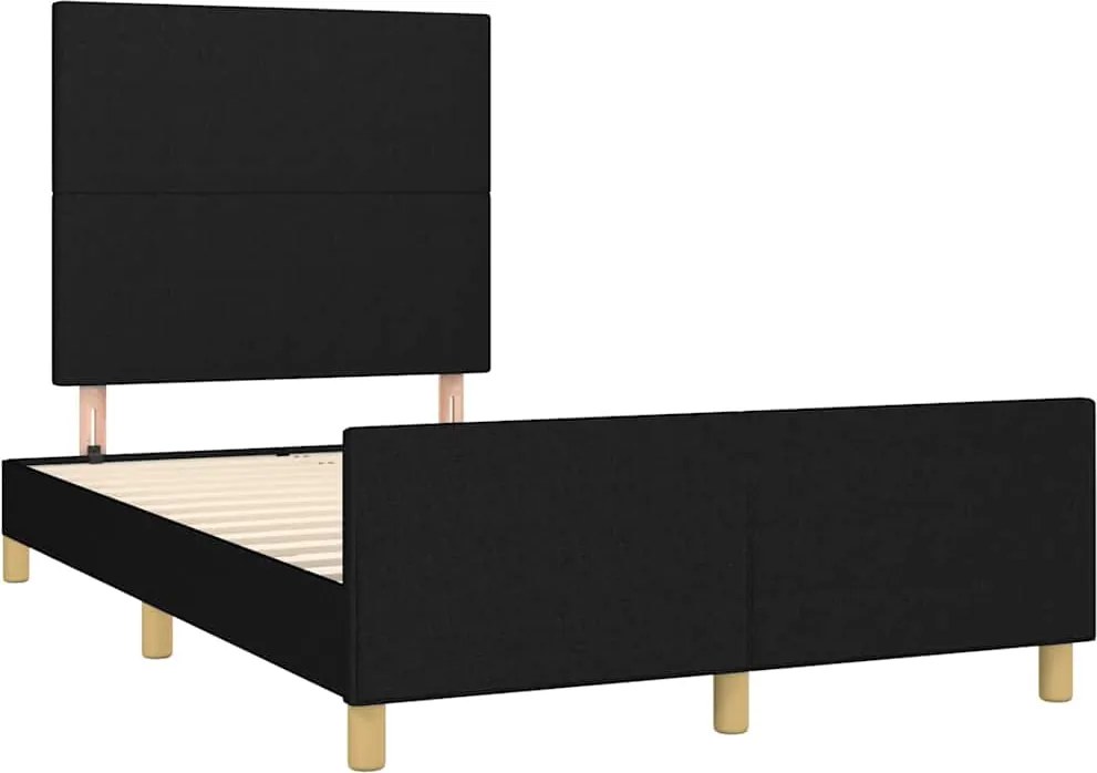Rám postele bez matrace černý 120 x 200 cm textil 3124881